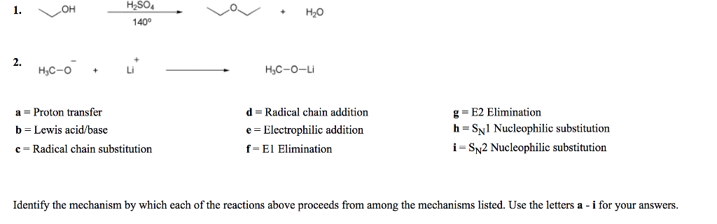 Solved 1. +HC H2O OH Cl 2. +NaOH Nal 해 a = Proton transfer b | Chegg.com