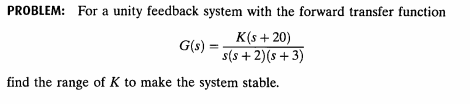 Solved PROBLEM: For a unity feedback system with the forward | Chegg.com