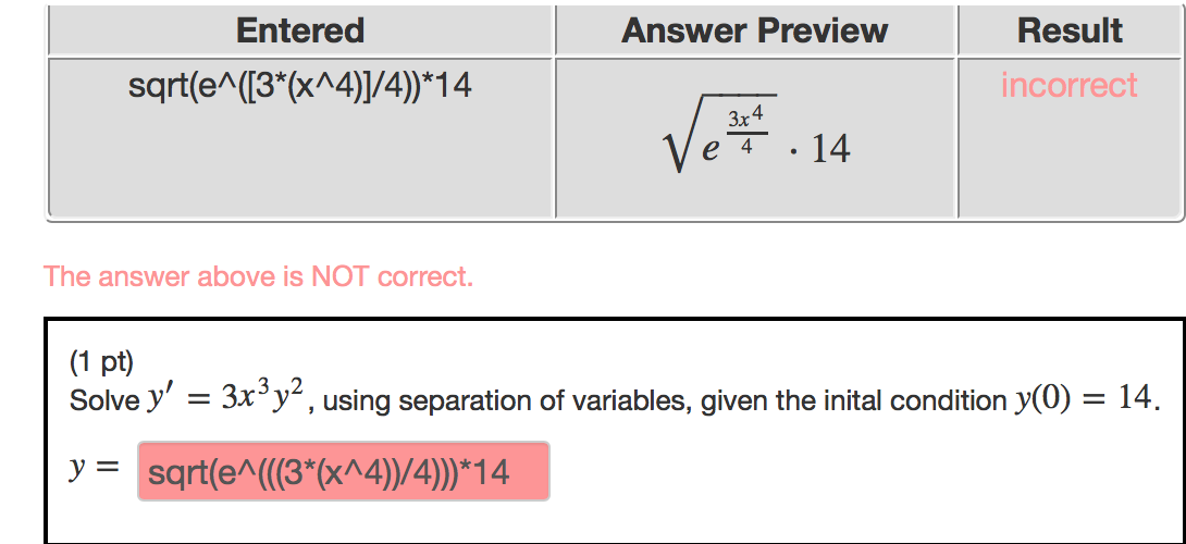 Solved Solve y' = 3x^3y^2, using separation of variables, | Chegg.com