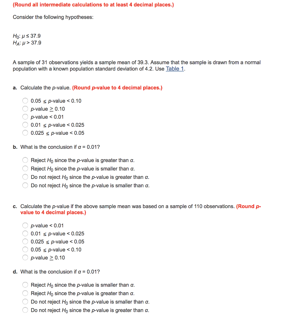 Solved (Round all intermediate calculations to at least 4 | Chegg.com
