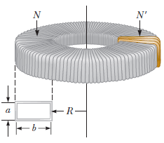 Solved A toroid having a rectangular cross section (a = 2.00 | Chegg.com