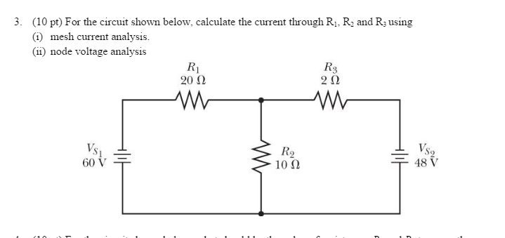 Solved For the circuit shown below, calculate the current | Chegg.com