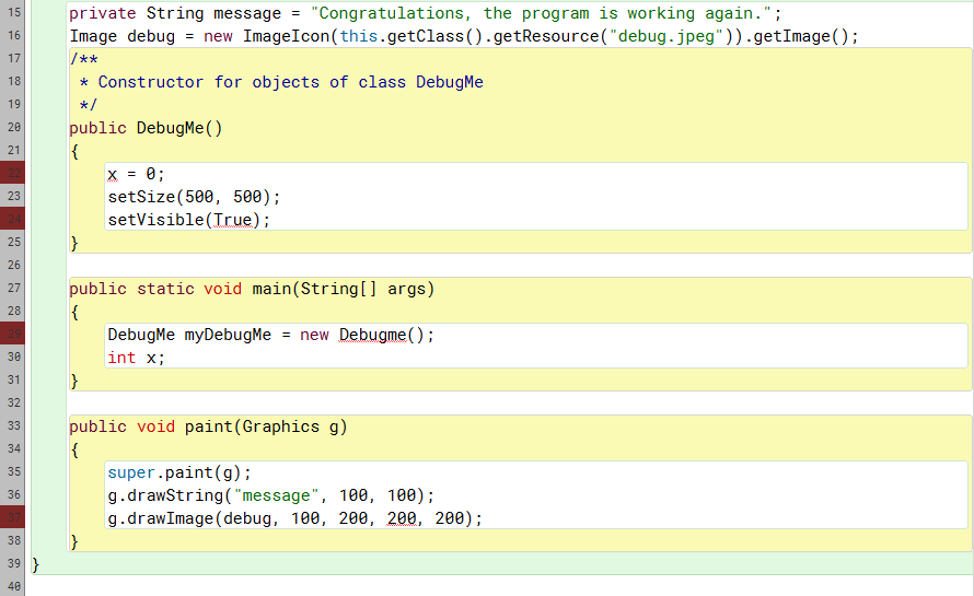 Solved There are 4 errors in this program (Lines 22, 24, 29, | Chegg.com