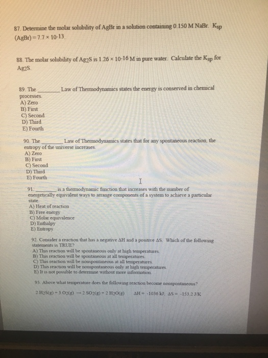 Solved Chem 142 Practice Problems for Final How to do well | Chegg.com