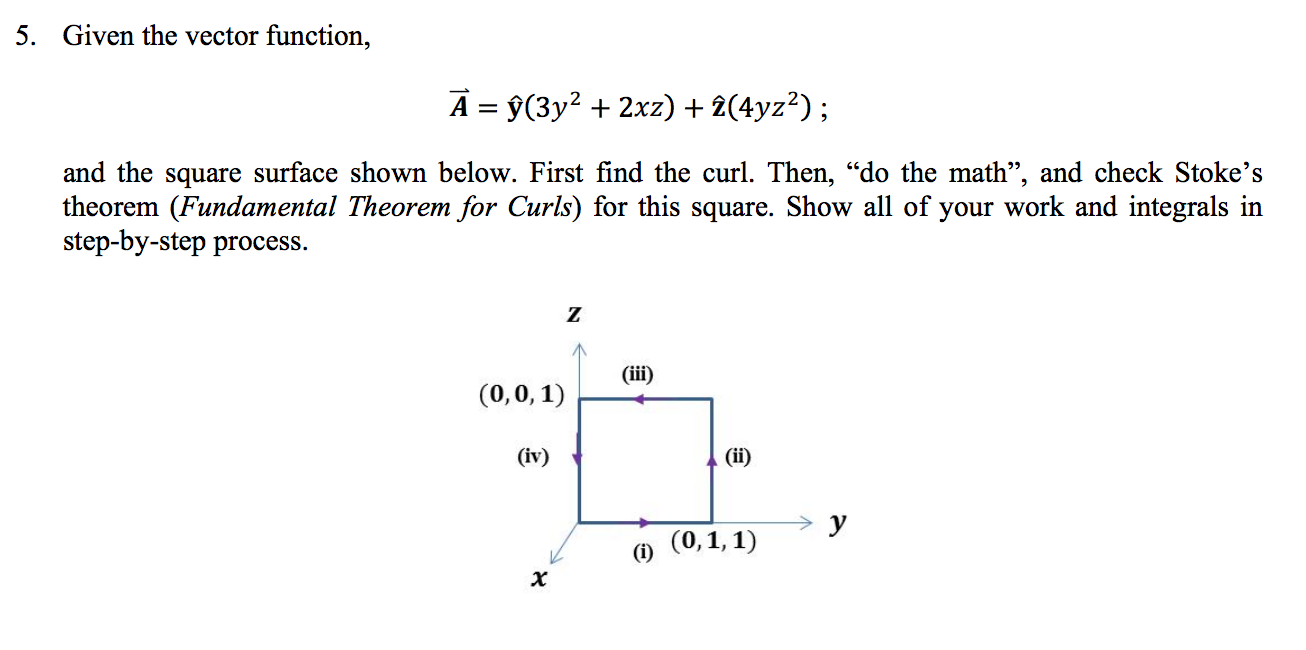 Solved Given the vector function, A = y(3y^2 + 2xz) + | Chegg.com