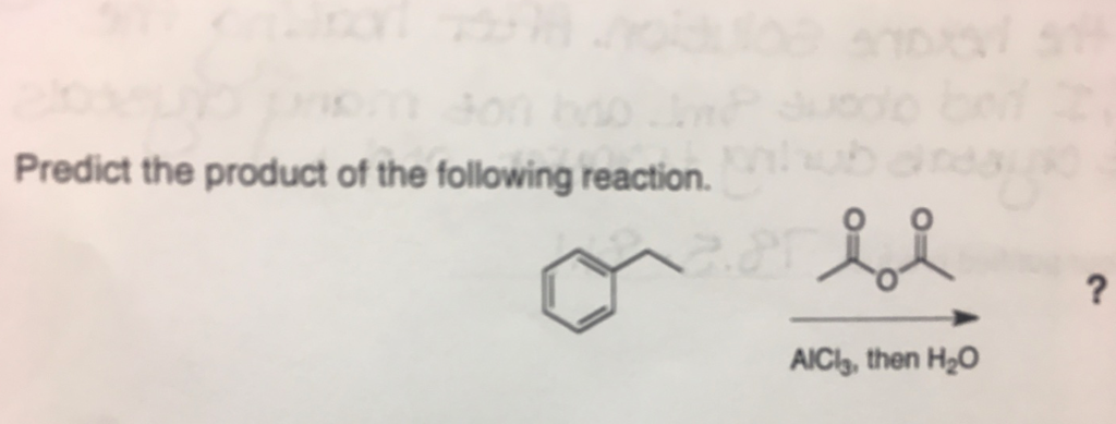 Solved Predict the product of the following reaction. | Chegg.com