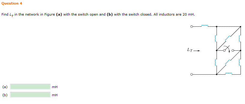 Solved Find LT in the network in Figure (a) with the switch | Chegg.com