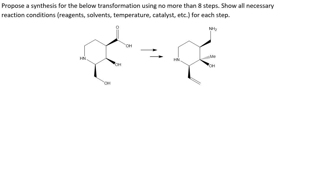 Solved Propose a synthesis for the below transformation | Chegg.com