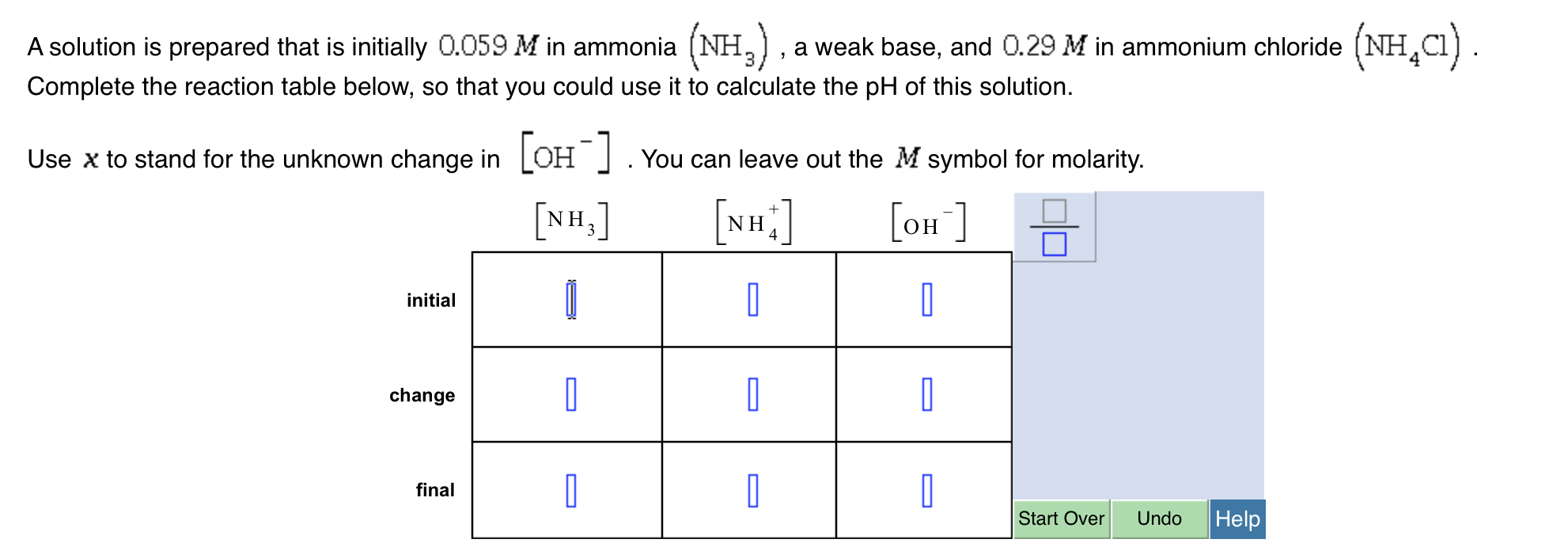 Solved A solution is prepared that is initially 0.05 9 M in | Chegg.com
