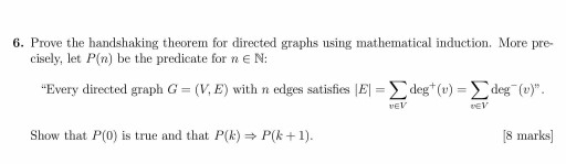 Solved Prove the handshaking theorem for directed graphs | Chegg.com Solved Prove the handshaking theorem for directed graphs | Chegg.com