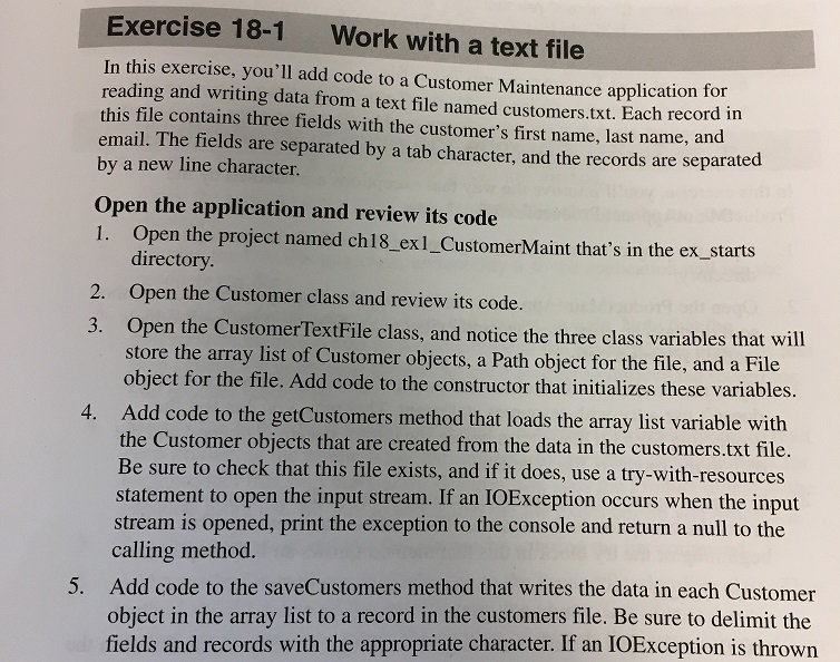 Solved Exercise 18 1 Work With A Text File In This Exercise