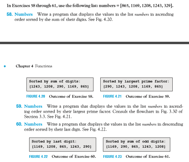 Solved In Exercises 58 Through 61 Use The Following List Chegg