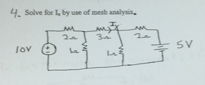 Solved Solve for Ix by use of mesh analysis. | Chegg.com