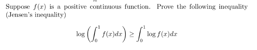 Solved Suppose f(x) is a positive continuous function. Prove | Chegg.com