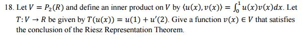 Let V = P_2 (R) and define an inner product on v by | Chegg.com