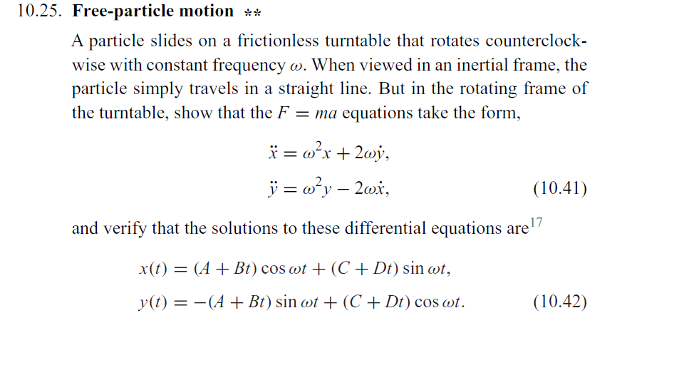 A particle slides on a frictionless turn table that | Chegg.com