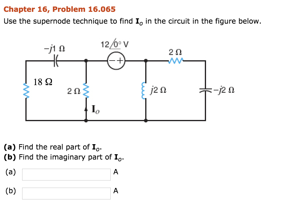 Solved Chapter 16, Problem 16.065 Use the supernode | Chegg.com