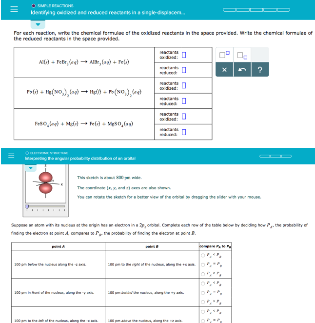 Solved O SIMPLE REACTIONS Identifying oxidized and reduced | Chegg.com