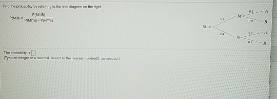 Solved Fnd The Probablity By Referring To The Tree Diagram
