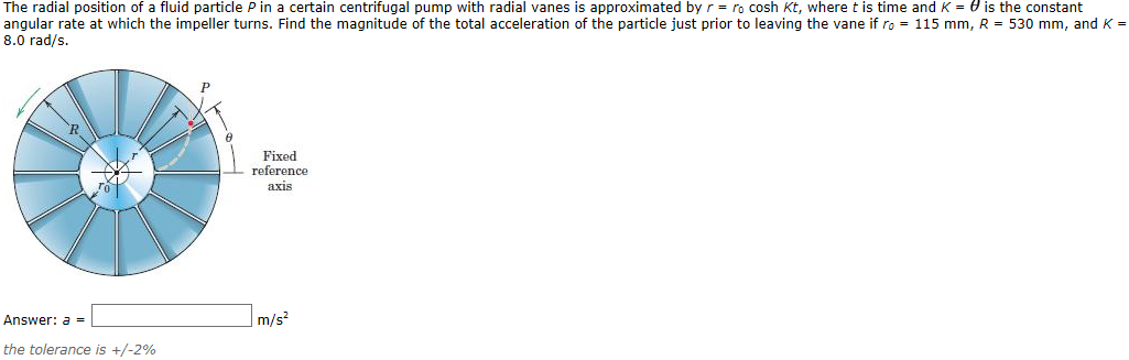 The radial position of a fluid particle P in a | Chegg.com