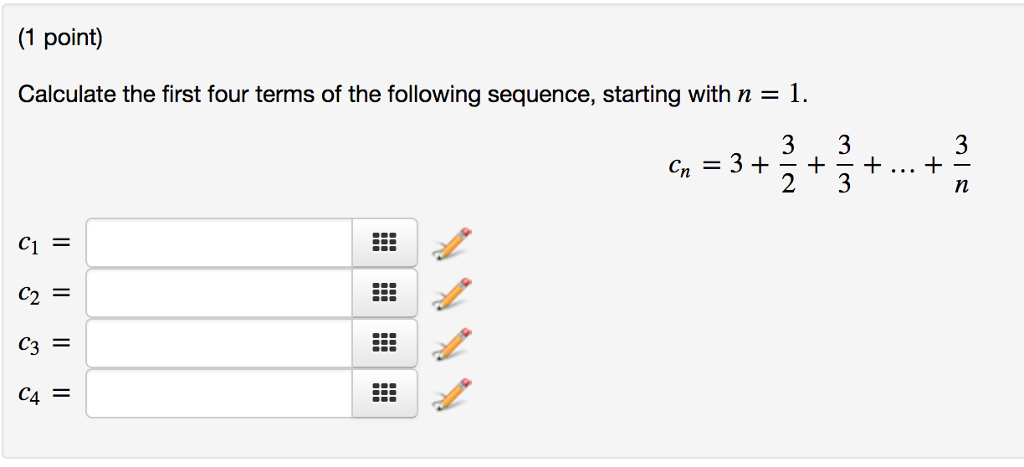 Solved Calculate the first four terms of the following | Chegg.com