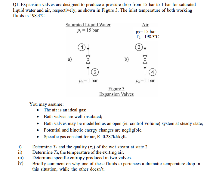 Solved Q1. Expansion valves are designed to produce a | Chegg.com