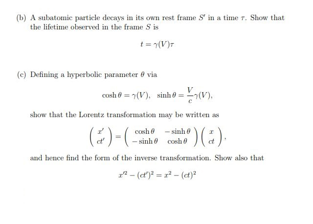 Solved 3. Let S and S be two inertial frames where S' moves | Chegg.com