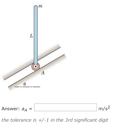 Solved The uniform slender rod of mass m and length L is | Chegg.com