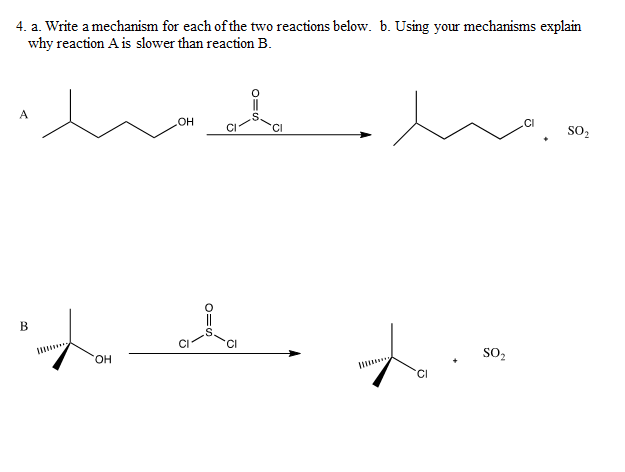 Solved Write a mechanism for each of the two reactions | Chegg.com