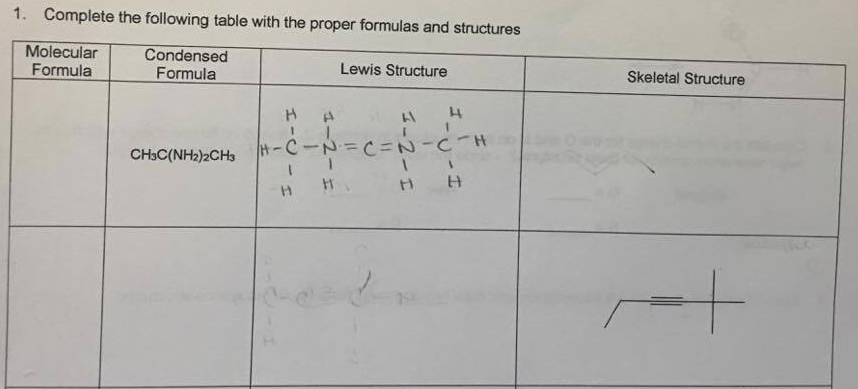 Solved Show the molecular formula, condensed formula, lewis | Chegg.com