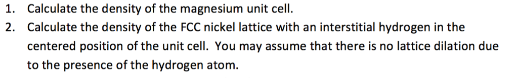 Solved Calculate the density of the magnesium unit cell. | Chegg.com