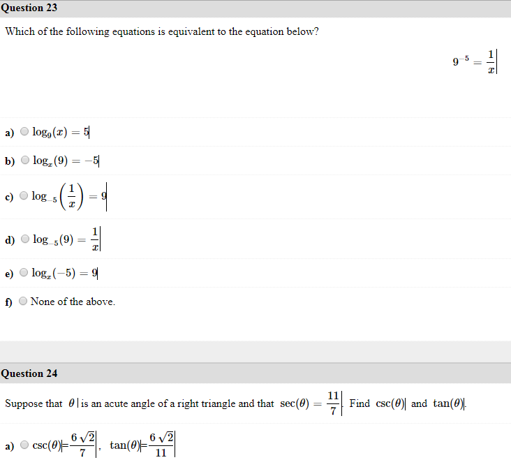 Solved Which Of The Following Equations Is Equivalent To The Chegg