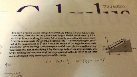 Solved You push a box up a ramp using a horizontal 100-N | Chegg.com