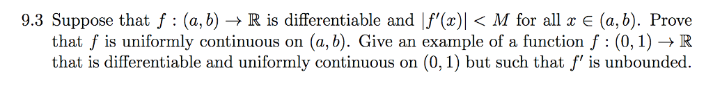 Solved Suppose that f (a, b) rightarrow R is differentiable | Chegg.com