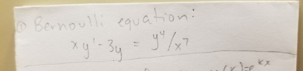 Solved solve the bernoulli equation | Chegg.com