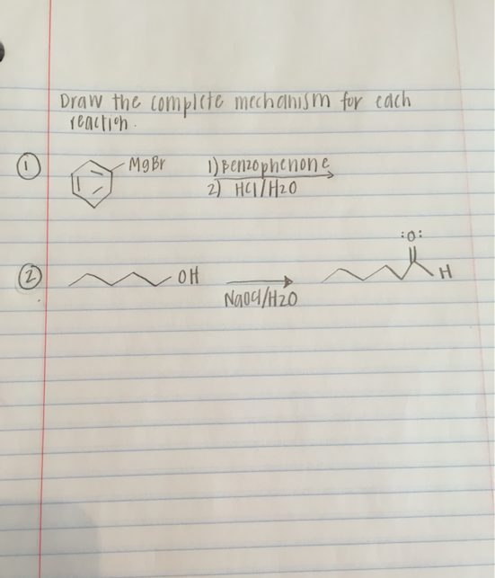 Solved Draw the complete mechanism for each reaction. | Chegg.com