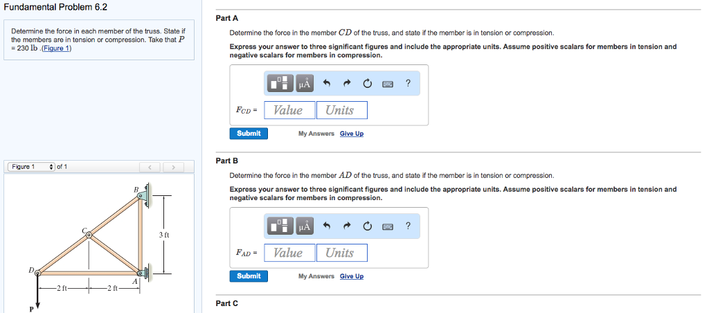 Solved Fundamental Problem 6.2 Determine the force in each | Chegg.com