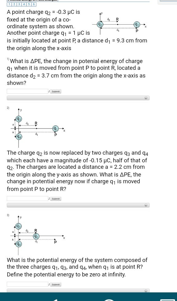 Solved A point charge q2 =-0.3 pC is fixed at the origin of | Chegg.com