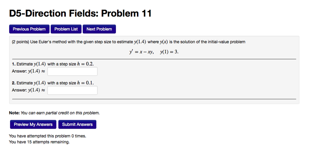 Solved D5 Direction Fields Problem 11 Previous Problem