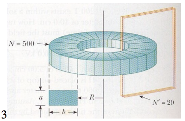 Solved Faraday's law. Consider figure 3).... A toroid | Chegg.com