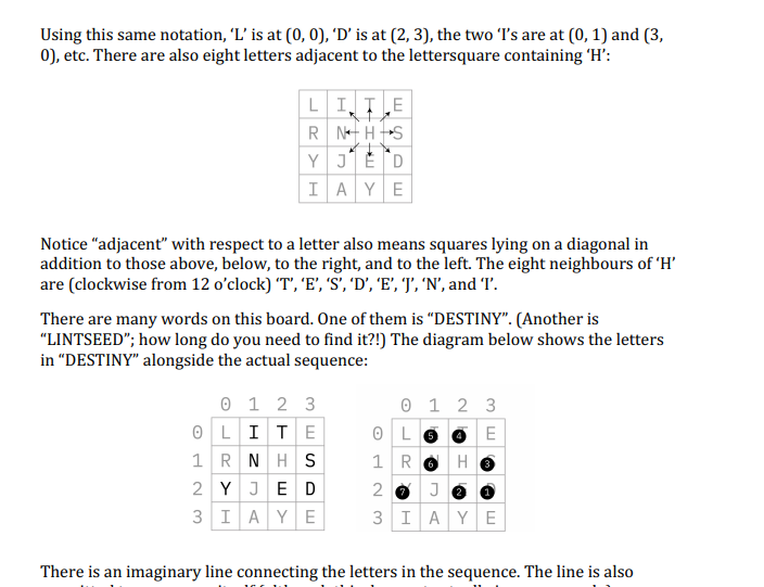 This is a method for a 4 by 4 boggle, the goal is to | Chegg.com
