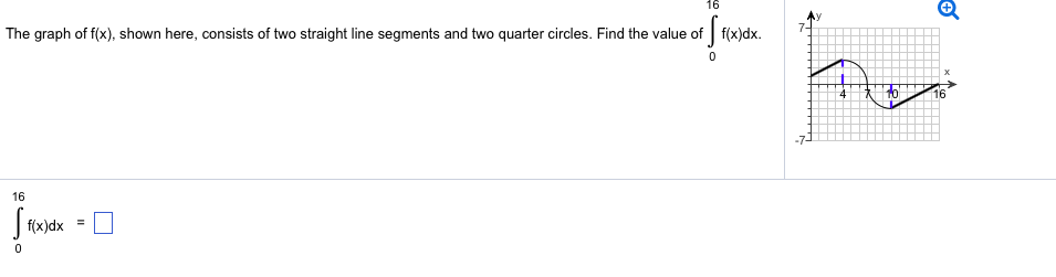Solved 16 The graph of f(x), shown here, consists of two | Chegg.com