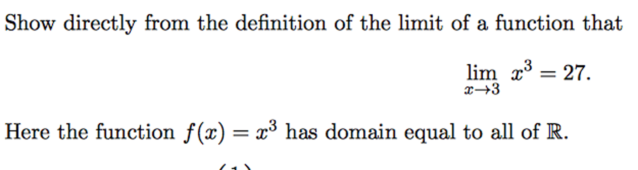Solved Show directly from the definition of the limit of a | Chegg.com