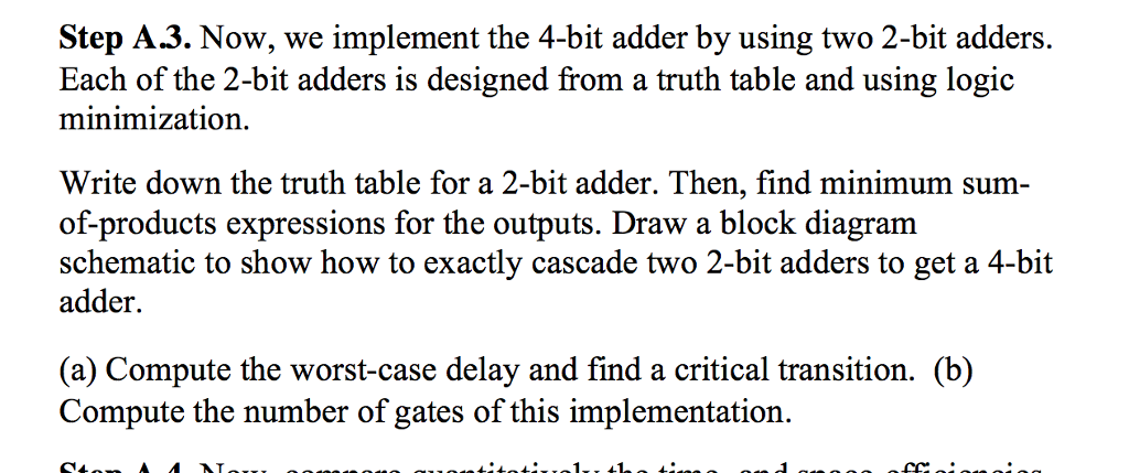 Solved Now, we implement the 4-bit adder by using two 2-bit | Chegg.com