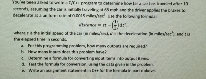 Solved You've been asked to write a C/C++ program to | Chegg.com