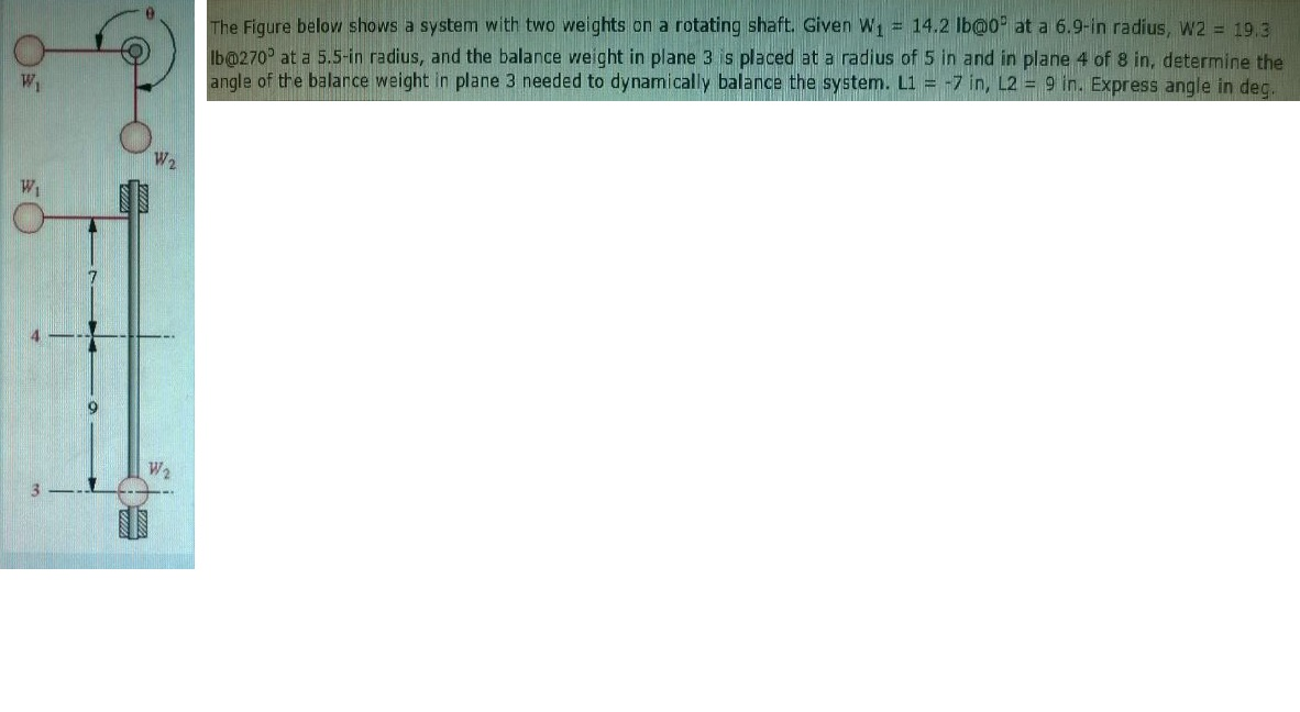 Solved The Figure below shows a system with two weights on a | Chegg.com