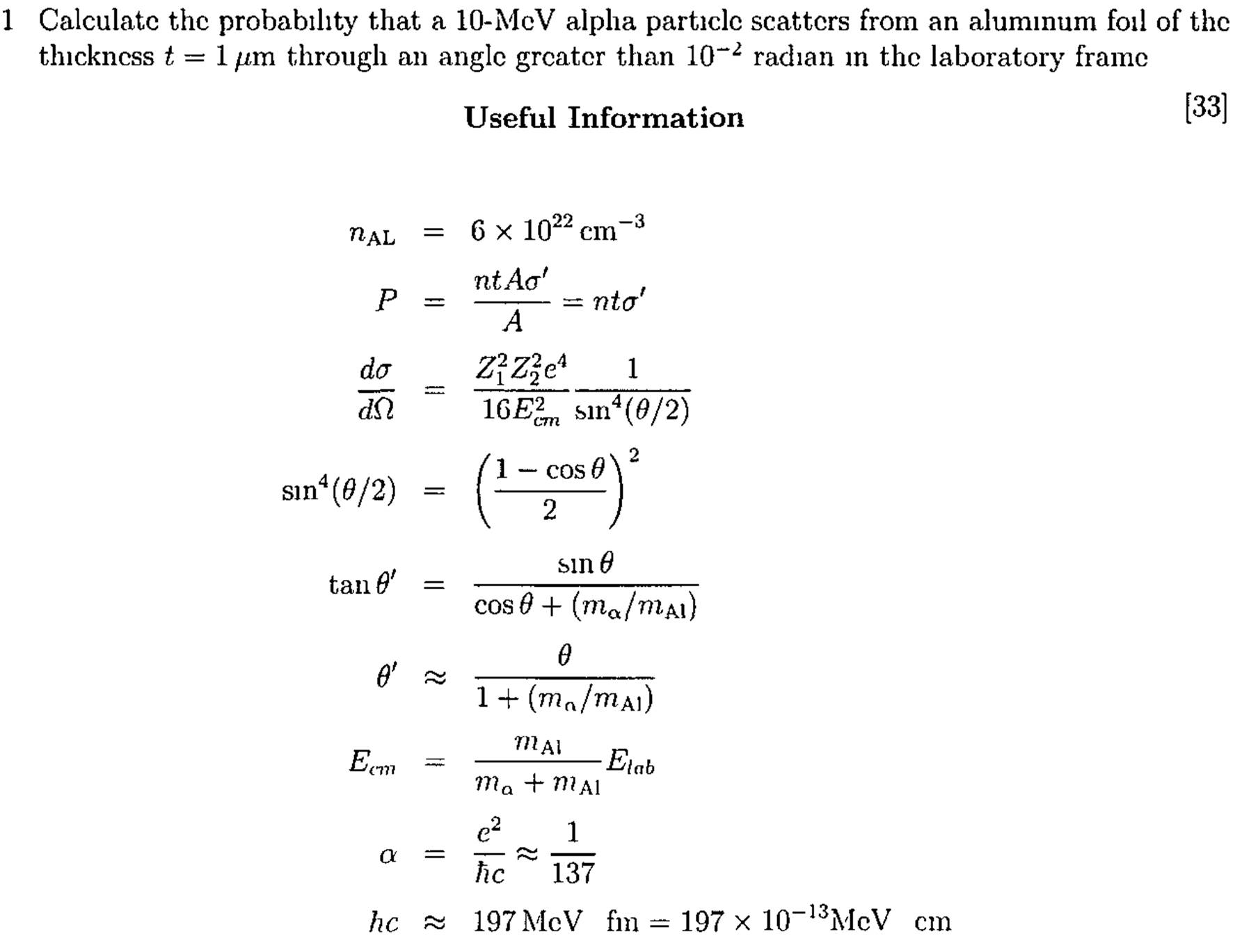 Solved Calculate the probability that a 10-MeV alpha | Chegg.com