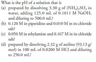 Solved What is the pH of a solution that is (a) prepared by | Chegg.com