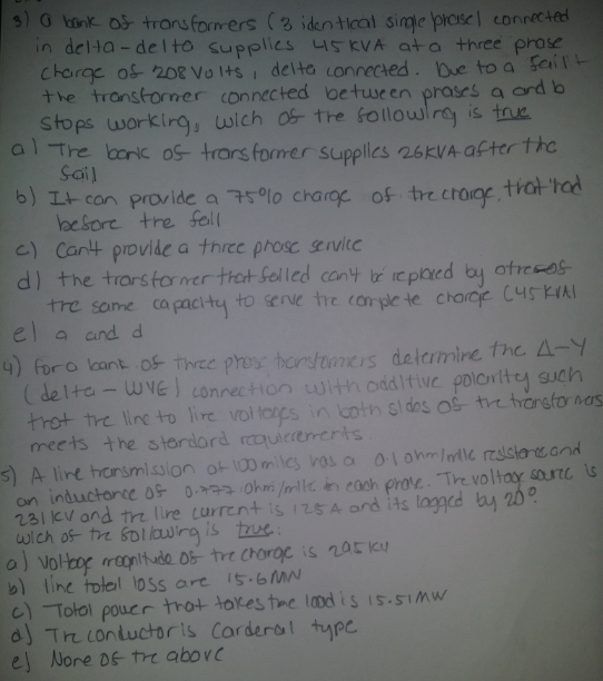 Solved A bank of transformers (3 identical single parcel | Chegg.com