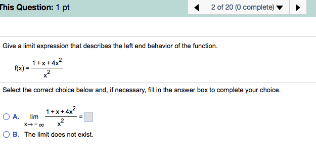 Solved Give a limit expression that describes the left end | Chegg.com